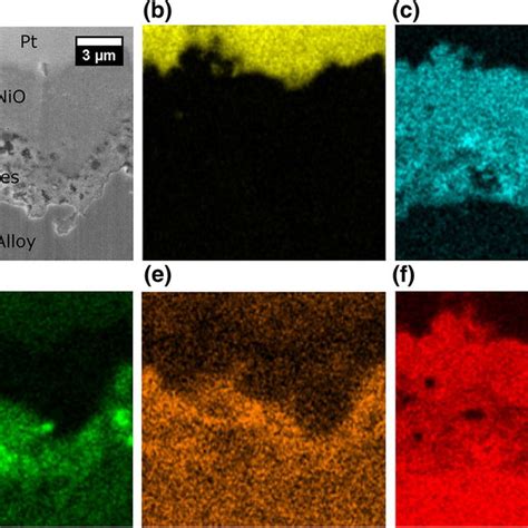 A Scanning Electron Micrograph And The Corresponding B Pt C O D Al E