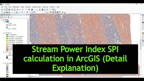 Stream Power Index Spi Calculation In Arcgis Detail Explanation Youtube