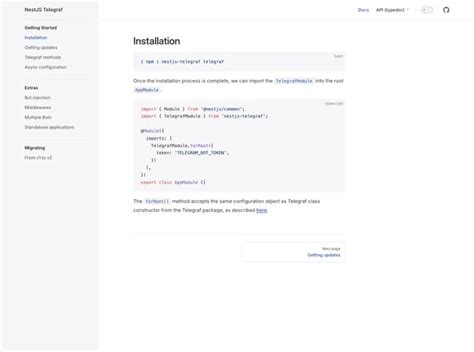Nestjs Telegraf By Nksmnf A Nestjs Template Built At Lightspeed