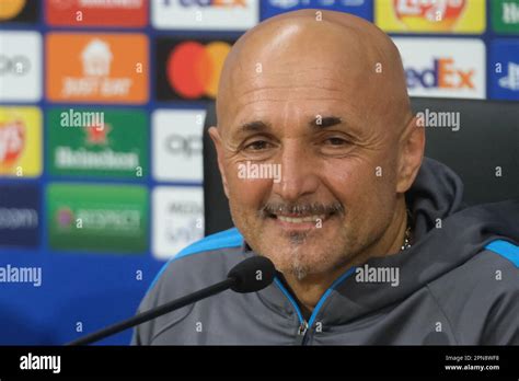Ssc Napolis Italian Coach Luciano Spalletti During Press Conference