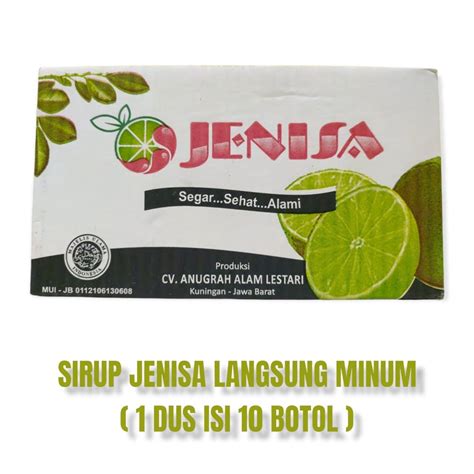 Jual Jus Sirup Buah Jeruk Lemon Asli Langsung Minum Jenisa 1 Dus Isi 10 Botol 100ml Shopee
