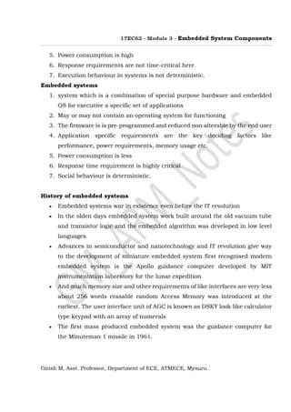 Module 3 Embedded System Components PDF