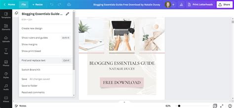 How To Use The Find And Replace Text Feature In Canva Natalie Ducey