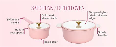 Paris Hilton Ceramic Nonstick Cookware Set Cast Aluminum