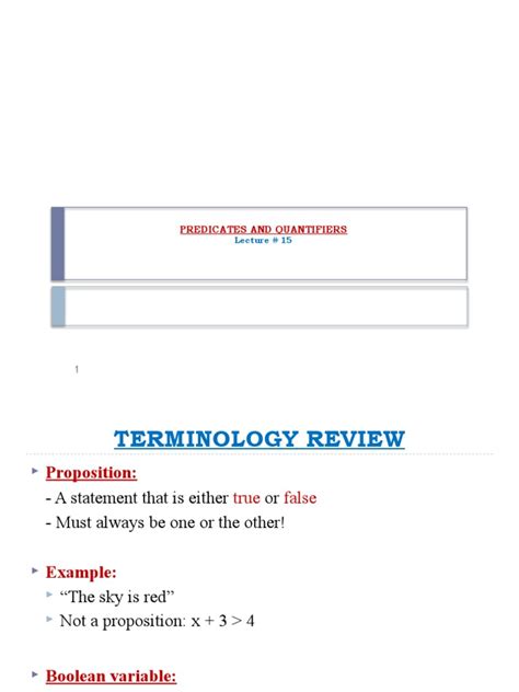 lecture 15 predicates pdf proposition logic