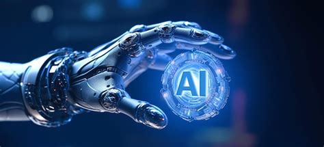 Premium Photo Robot Hand Holding Ai Processor Chip Technology