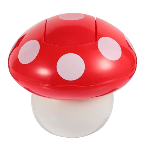 Mushroom Trash Can Cute Bin Mini Small Cans Trashcan With Lid Car Work Office