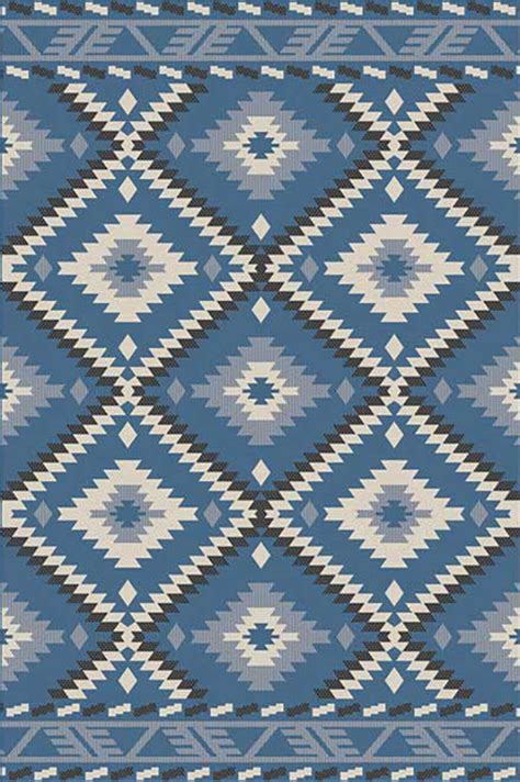 Син килим Флат плоска бримка етно Килими КАМКО