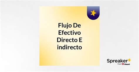 Flujo De Efectivo Directo E Indirecto