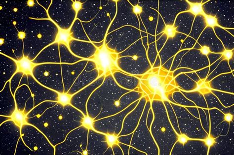 A Cluster Of Neuron Floats And Branches Out With Axons And Dendrites Of