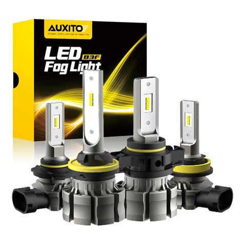 AUXITO 2Pcs H8 H11 LED Canbus No Error H10 9145 H16 5202 H27 880 LED