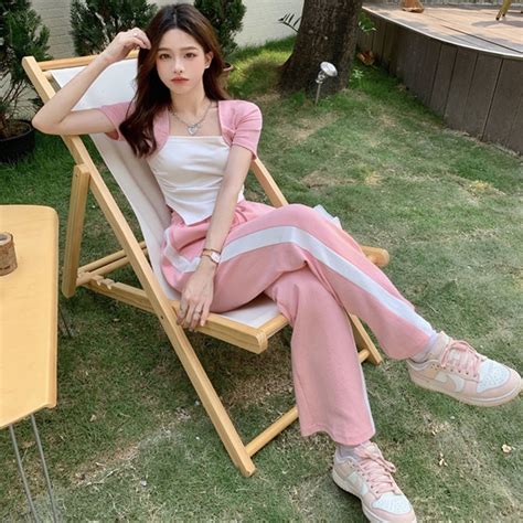 Bộ Đồ Thể Thao Ngắn Tay Phối Màu Tương Phản Thời Trang Dành Cho Nữ Shopee Việt Nam