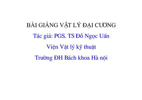 8bdlaser Dc Vật Lí đại Cương Bμi Gi∂ng VÀt L ̋ Æπi C− ̈ng T∏c Gi∂