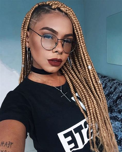 Box Braids With Shaved Sides 21 Stylish Ways To Rock The Look Braids With Shaved Sides