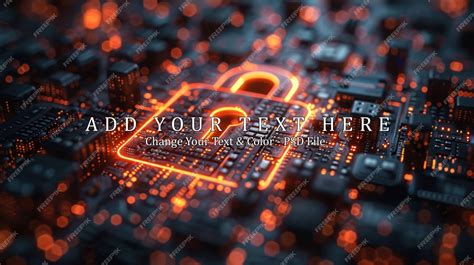 Cyber Security A Digital Lock On A Circuit Board Premium Ai Generated Psd