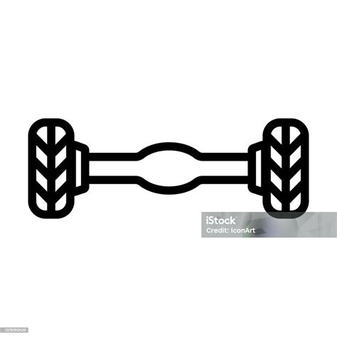 자동차 부품 컬렉션의 차액 아이콘 흰색 배경에 격리 된 얇은 선형 자동차 차 축 자동차 차축 윤곽선 아이콘 라인 벡터 자동차 차 축 기호 웹 및 모바일 기호 0명에 대한