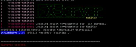Problem Server Error When Starting Server Discussion Cfxre Community
