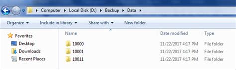 Back Up And Restore Data In The Folder Format