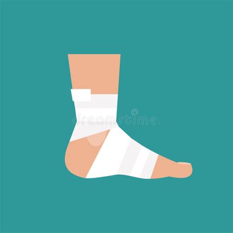 Bandaged Leg Vector Illustration Stock Vector Illustration Of Icon