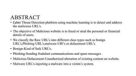 Cyber Threat Detection Platform Using Machine Learning Pptx