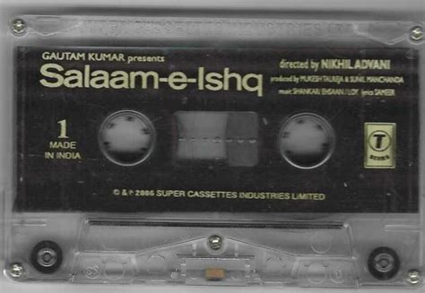 Salaam E Ishq 2007 Ost Audio Cassette Hindi Bidcurios