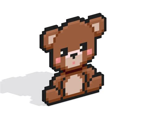 How To Make A Pixel Art Teddy Bear Mega Voxels
