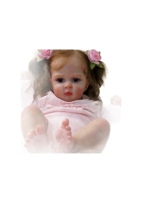 20 İnç Bebek Vücut Silikon Yeniden Doğmuş Bebek Jocy 3d Çizim Deri Saç