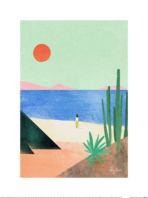Henry Rivers Beach Girl Canvas Print The Art Group