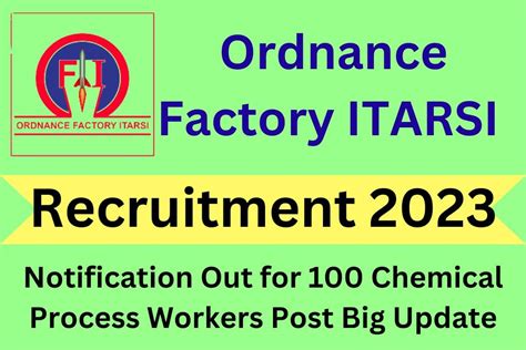 Ordnance Factory Itarsi Recruitment 2023 Notification Out For 100