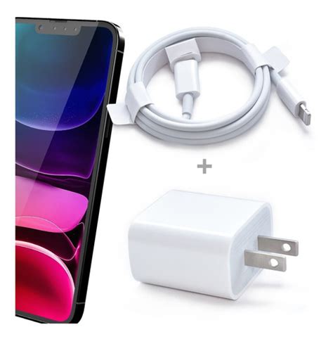 Cubo Cargador Apple 20w Usb C Carga Rapida Todos Los Iphone Usb