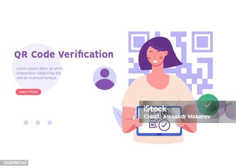 Qr 기호와 전화를 사용하는 여성 사용자가 계정 로그인 온라인으로 결제를 위해 Qr 코드를 스캔합니다 Qr 코드 금전 등록기 영수증 전자 지불 Qr 확인의 개념 Ui 앱에