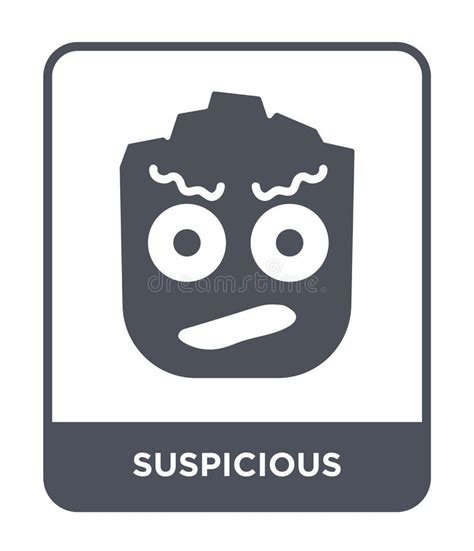 Suspicious Icon In Trendy Design Style Suspicious Icon Isolated On