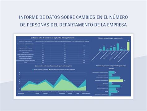 Plantilla De Excel Informe De Datos Sobre Cambios En El Número De
