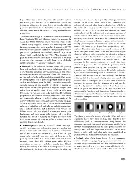 Notes For Visual Perception A New Kind Of Science Online By Stephen