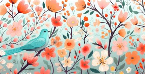 Premium Photo Spring Pattern Background