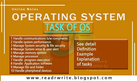 TASK OF OPERATING SYSTEM Readrwrite Blogs
