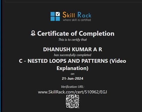 a r dhanush kumar on linkedin skillrack continuouslearning coding techgrowth