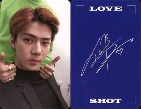 駿河屋 EXO セフン SEHUN 裏面青印刷サイン入り CDRepackage Album Love Shot SHOT Ver
