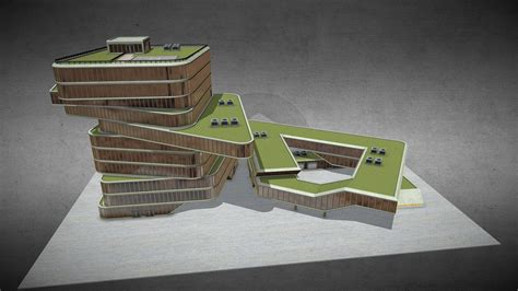 Futuristic Building Buy Royalty Free 3d Model By Luminoucs Luminou