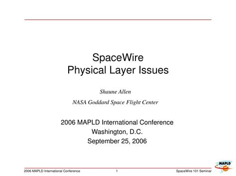 ppt spacewire physical layer issues powerpoint presentation free