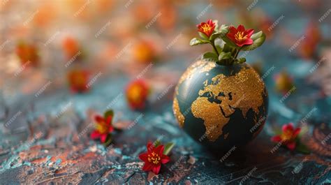 Planet Earth In Nature Environmental Issues Globalization Premium Ai Generated Image