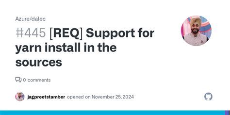 Req Support For Yarn Install In The Sources · Issue 445 · Azure