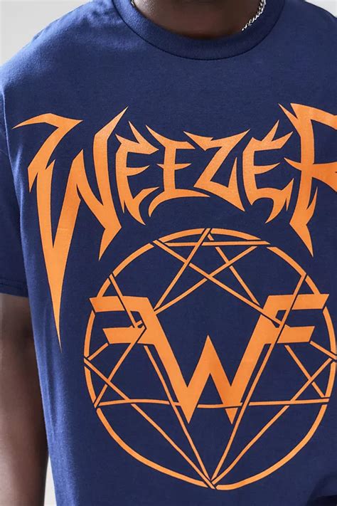 Basic Pleasure Mode Blue Weezer T Shirt Urban Outfitters Uk
