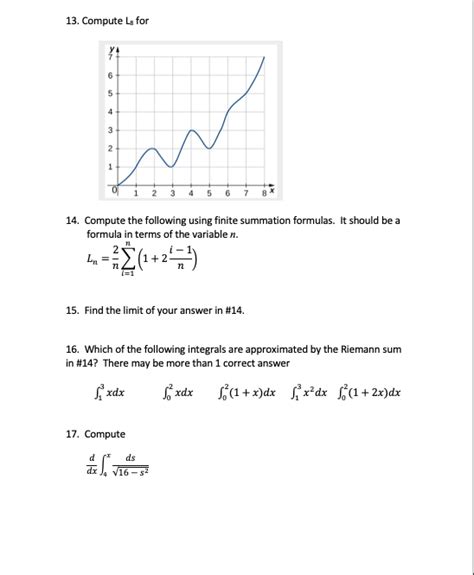 Solved 13 Compute Ls For 6 5 4 3 2 1 1 2 3 4 5 6 7 8 14