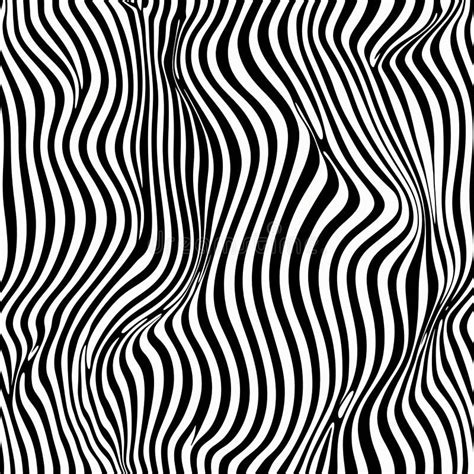 Abstract Black And White Wavy Lines Creating A Mesmerizing Pattern Stock Image Image Of