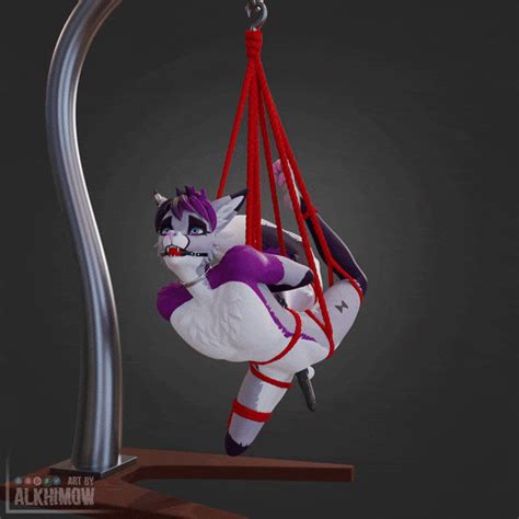 Rule 34 3d Artwork Alkhimow Animated Anthro Ass Bondage Bound Digital Media Artwork Ear