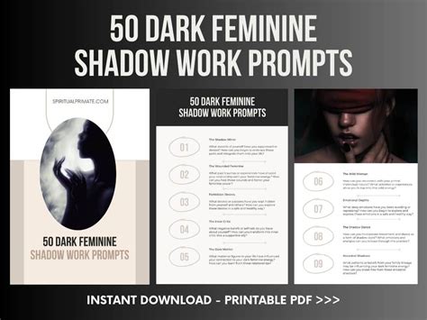 50 Dark Feminine Shadow Work Prompts Printable Pdf