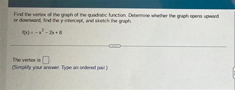 [answered] find the vertex of the graph of the quadratic function kunduz