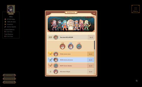Song Of Rising On Twitter 🔥🔥🔥hero Leveling Ranking List Has Been