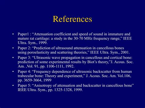 Ppt Ultrasonic Imaging Parameters ~attenuation Coefficient Powerpoint